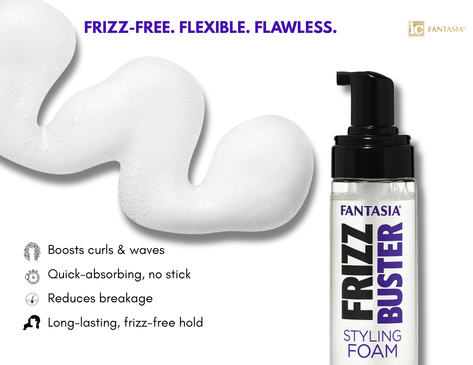 Frizz Buster Styling Foam (8.5 oz) - NEW! – Fantasia Hair Care Industries