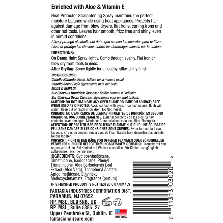 HEAT PROTECTOR ‣ Straightening Spray 6 oz. – Fantasia Hair Care Industries